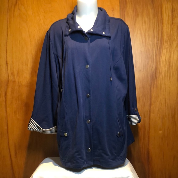 Karen Scott | Jackets & Coats | Karen Scott Sport Coat Womens 2x Blue ...